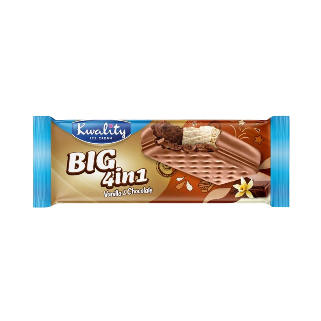 Kwality Chocolate Big 4-In-1 Ice Cream Stick - 90ml (Pack of 10 ...