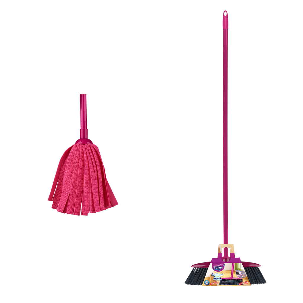 Parex Standard Mop With Handle & Indoor Broom Combo