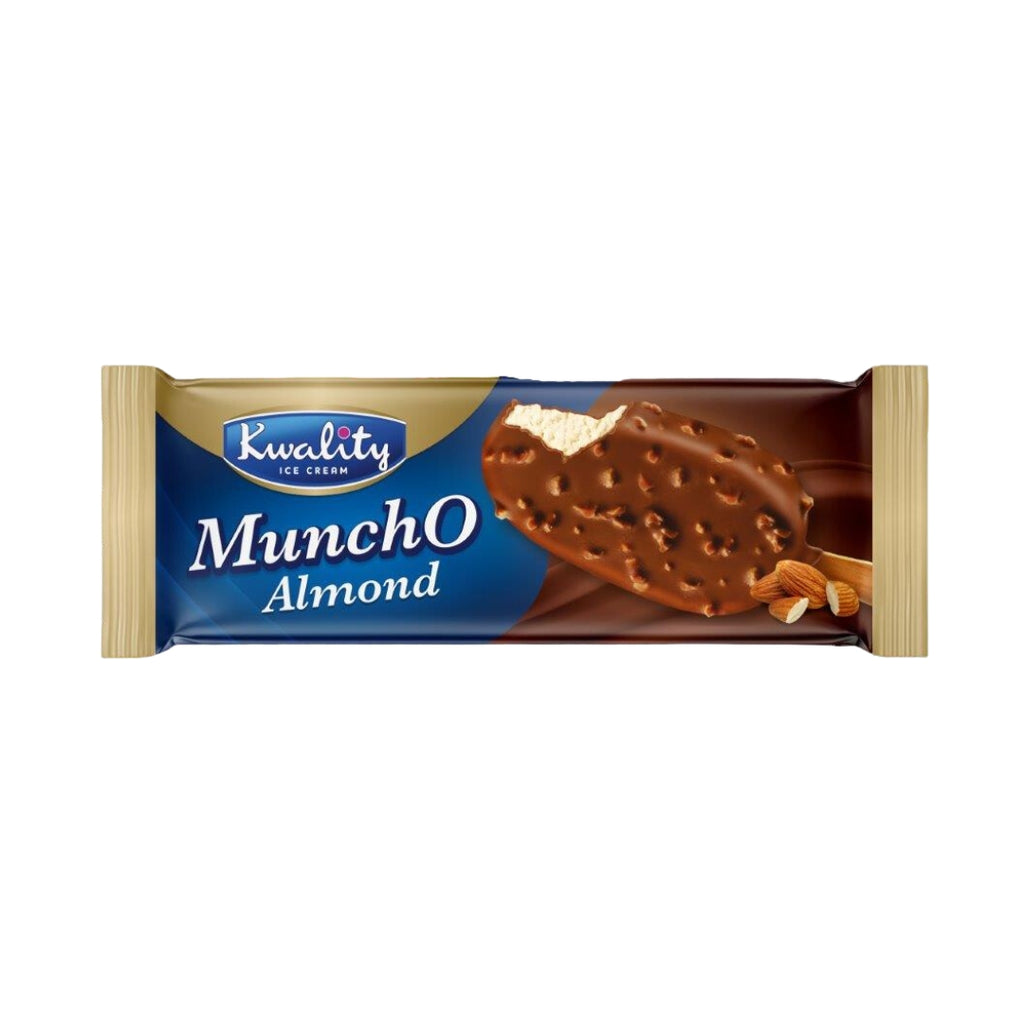 Kwality Chocolate Muncho Almond Ice Cream Stick 120ml (Pack of 10 ...