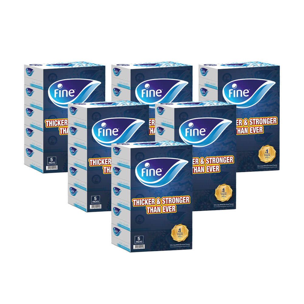 Fine Facial Tissues Classic 150 Sheets 2 ply- Total 30 Boxes