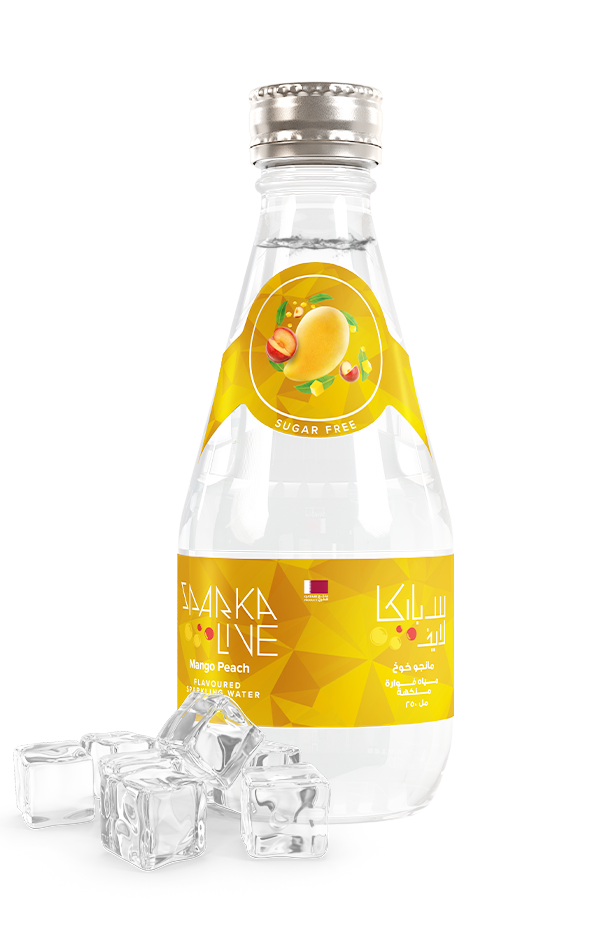 Alkalive Sparkling Water Glass Flavored Mango Peach 250ml - (2 Packs o ...