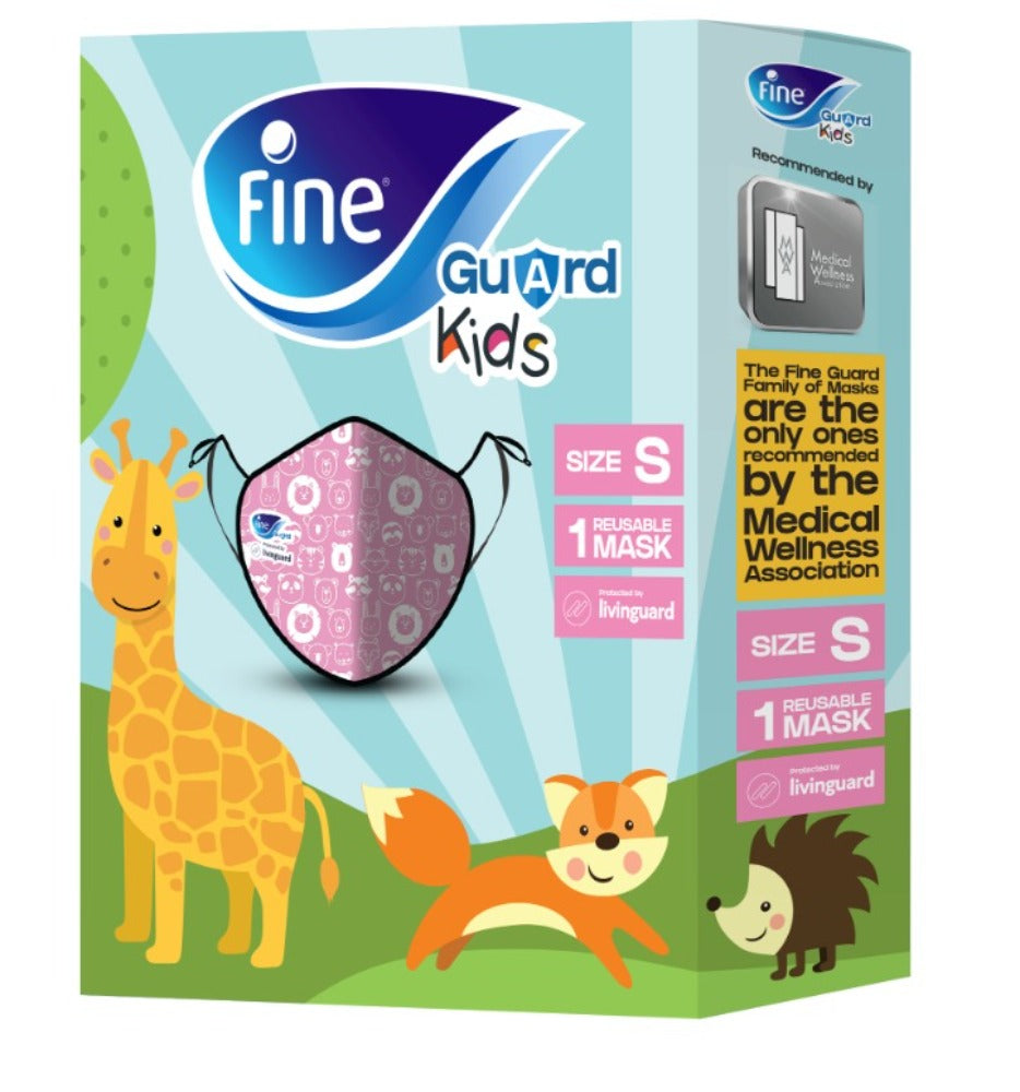 Fine Guard Comfort Face Mask Kids (Pink) - Pack of 2 – Billjumla.com
