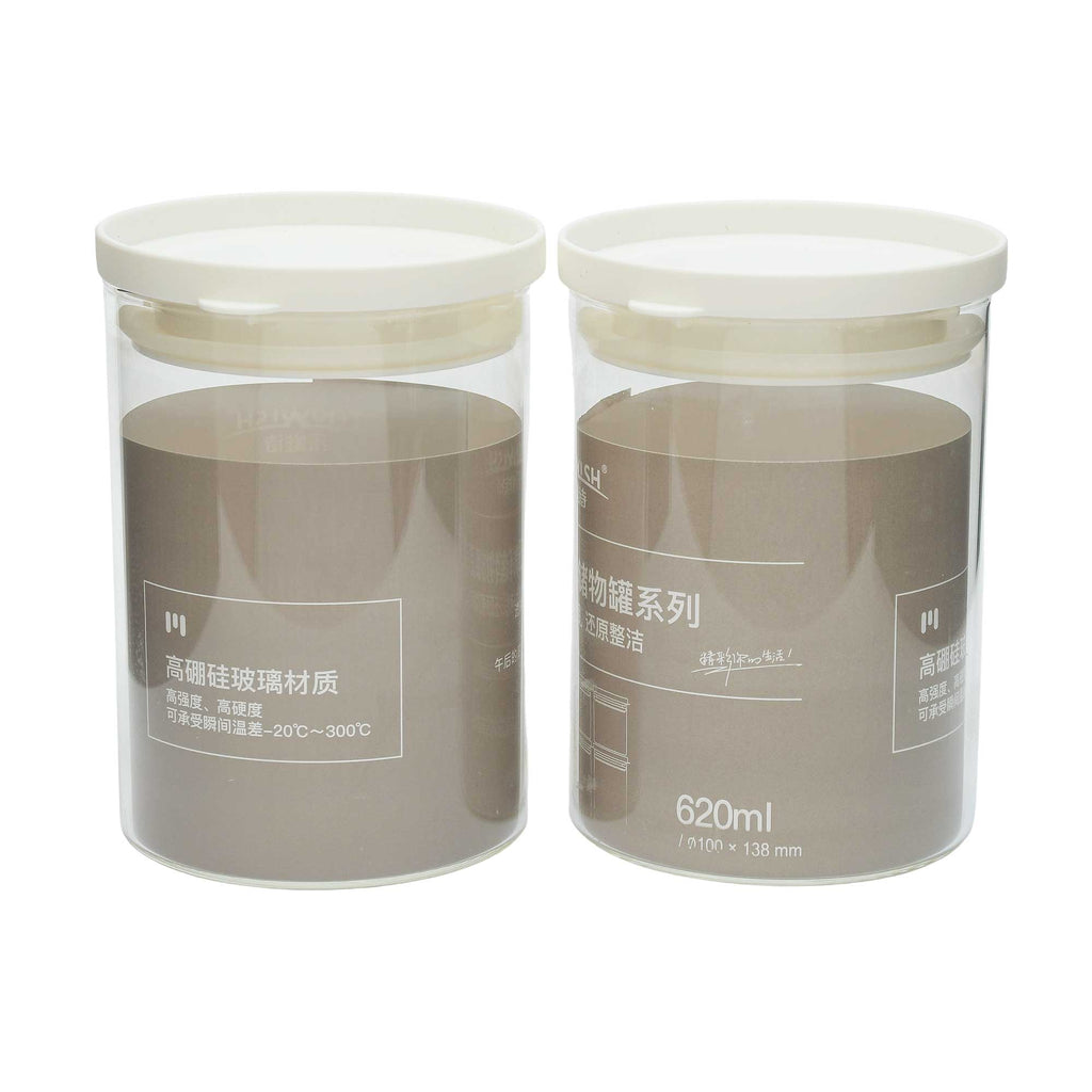 Royal Blue Glass Jar Borosilicate 620 ml (Pack Of 2)