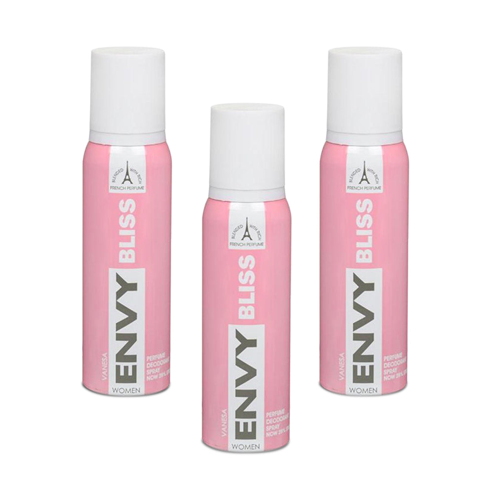 Envy Bliss Deodorant Spray for Women 120ml - (Pack of 3)