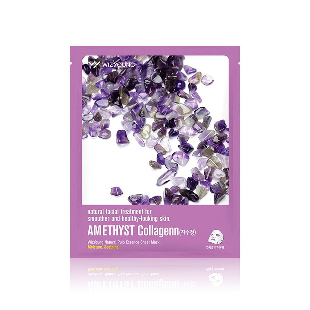Korean Mask Amethyst Collagen Essence Face Mask Pack - 1 Sheet (Pack O ...
