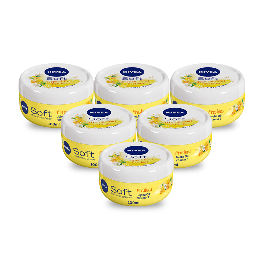 Nivea Soft Yellow (Tropical Fruit) 100 Ml-(Pack Of 6)
