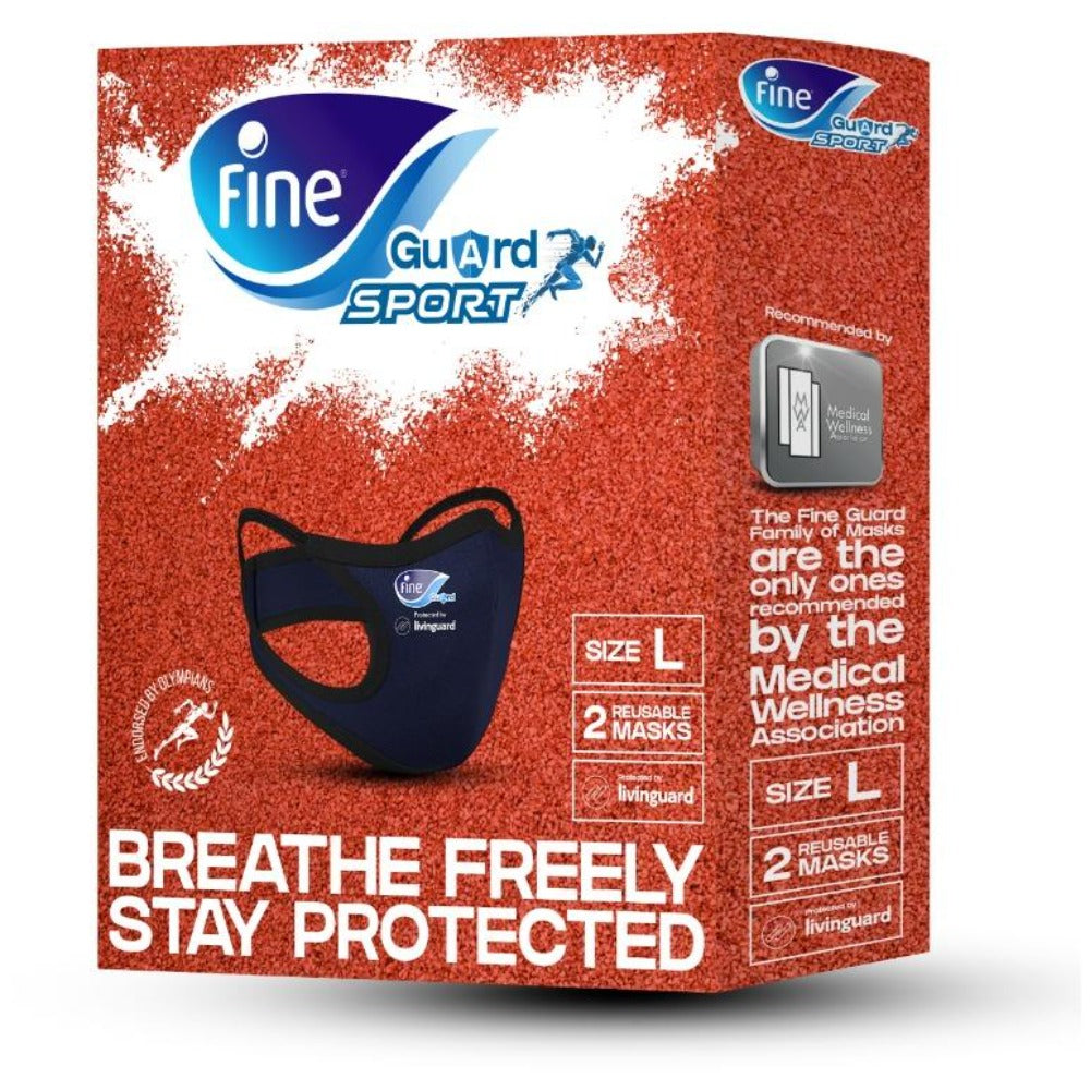 Fine Guard Sports Face Mask Large (1 Pack - 2 Reusable Masks ...