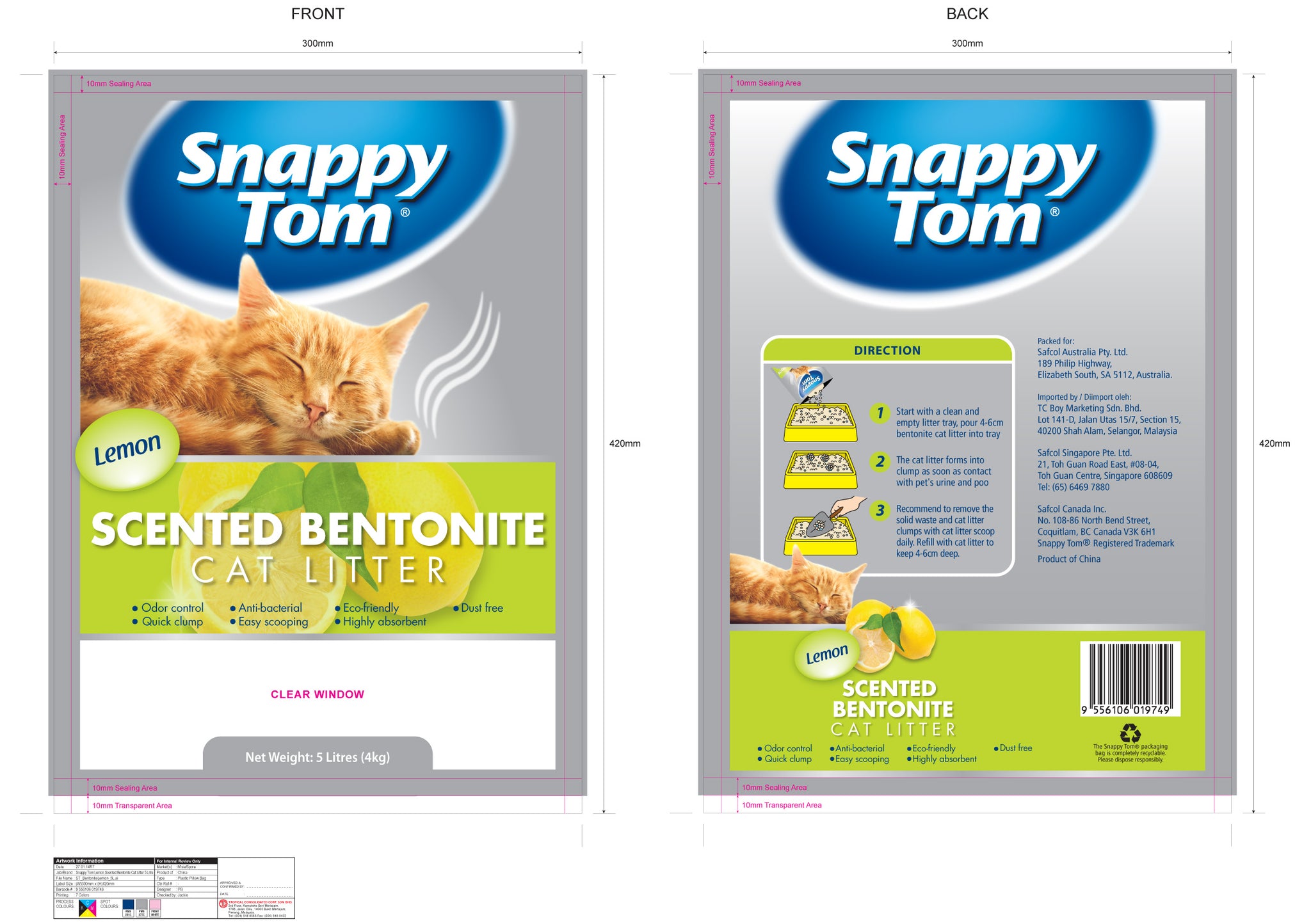 Snappy Tom Lemon Scented 4kg (Pack Of 2) – Billjumla.com