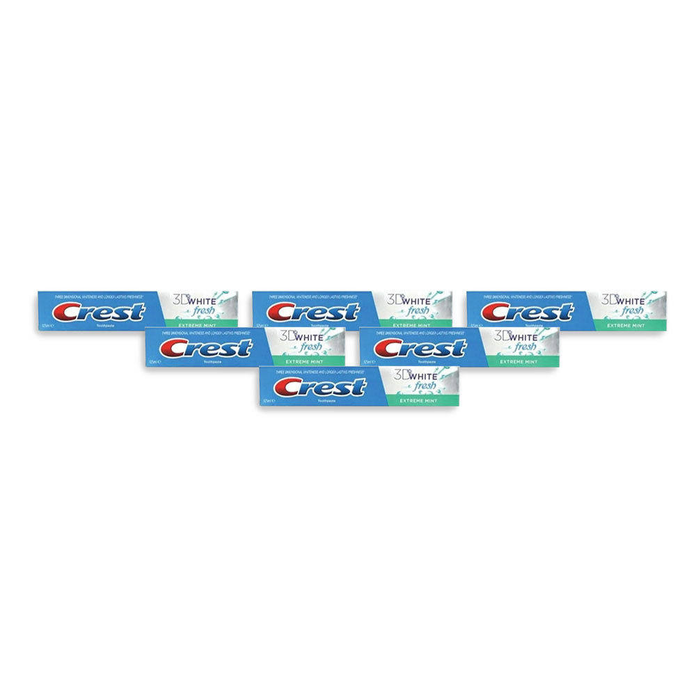 Crest 3D White Extreme Mint Toothpaste 125Ml (Pack Of 6)