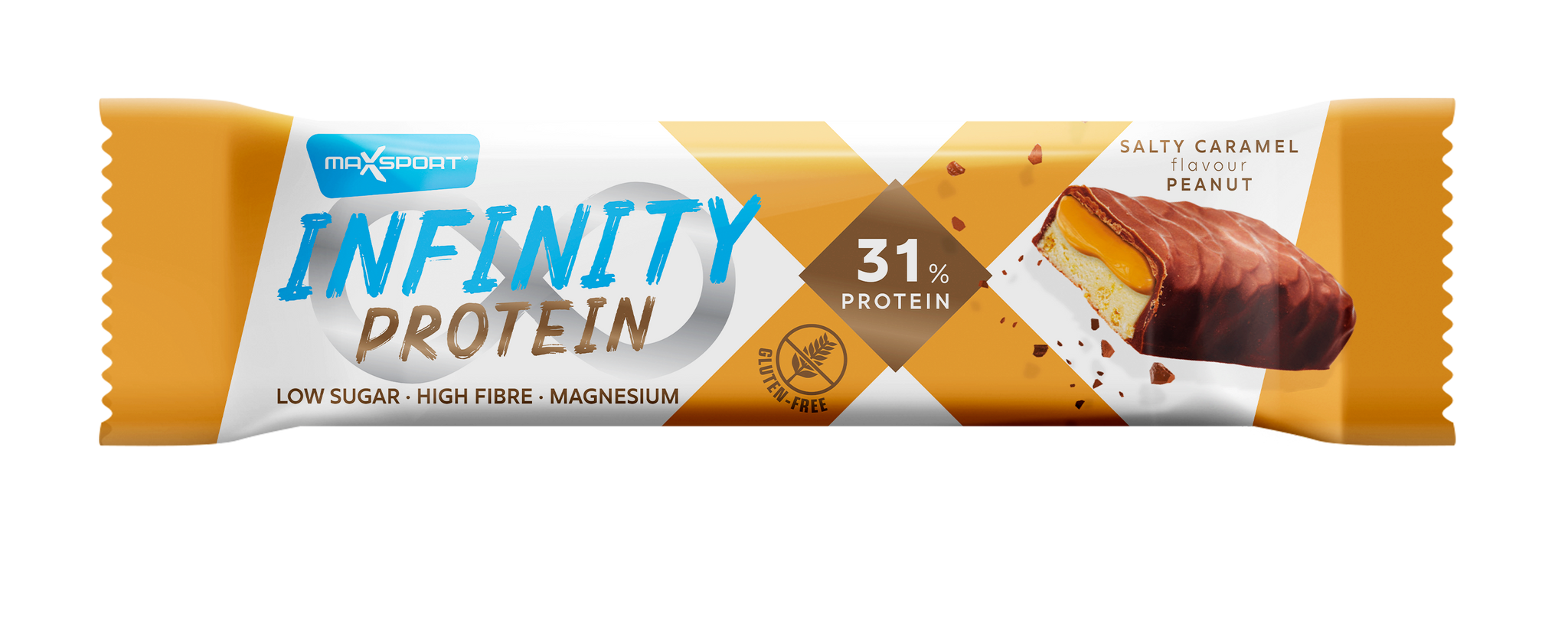 Maxsport Infinity Protein Bar - Salty Caramel Peanut 55g (Pack of 6 ...