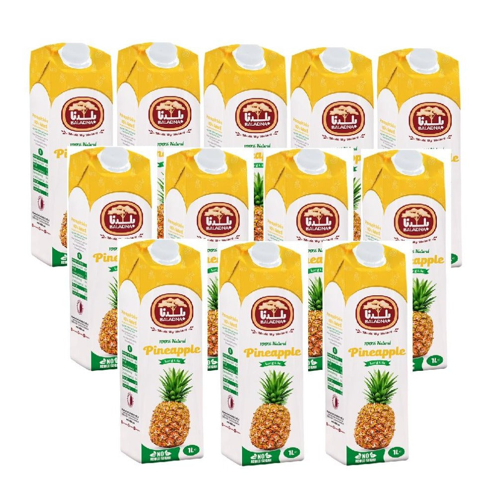 Baladna Long Life Pineapple Juice 1L - Pack of 12 – Billjumla.com
